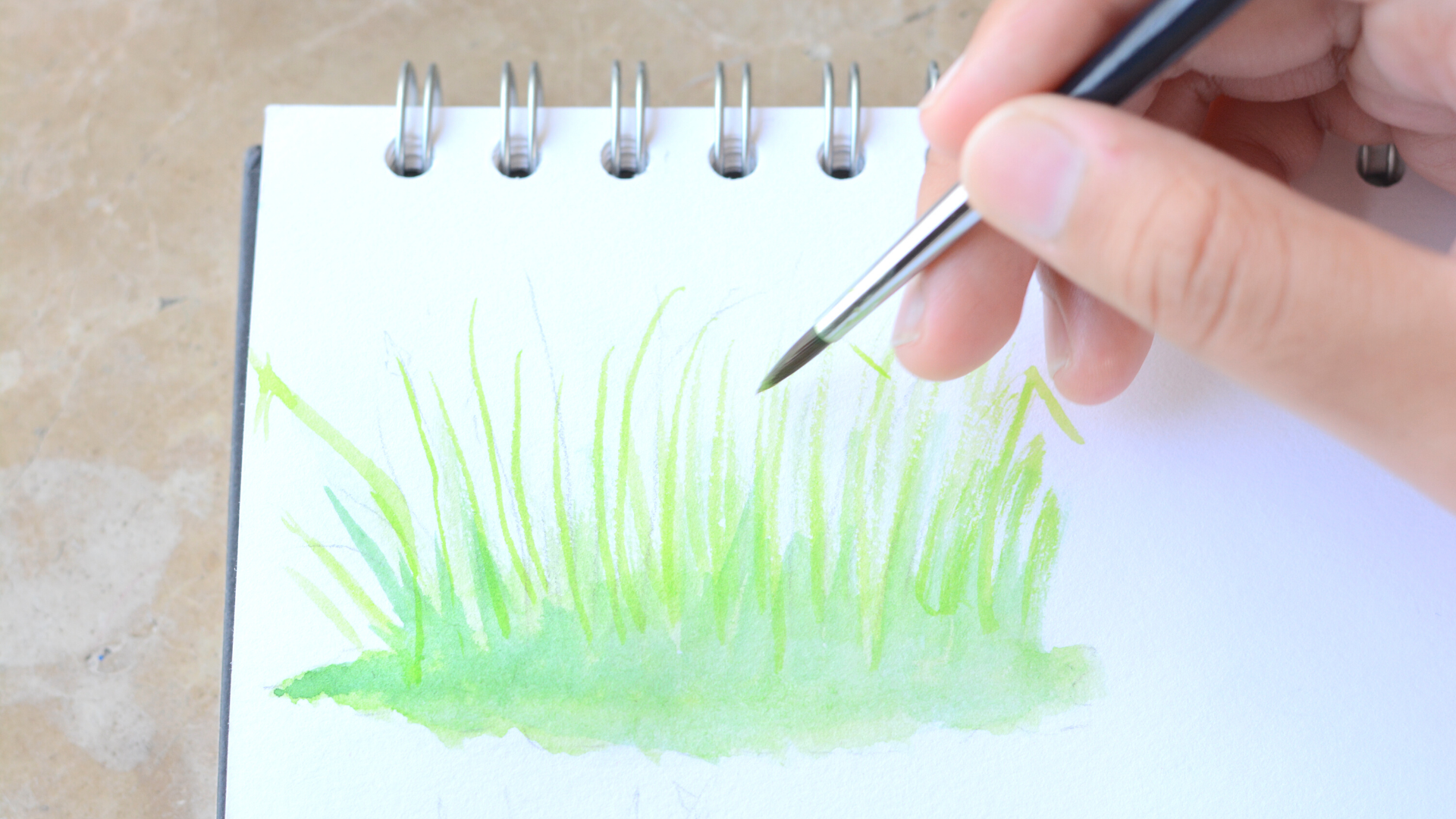 How to paint grass with watercolors - My Art Aspirations