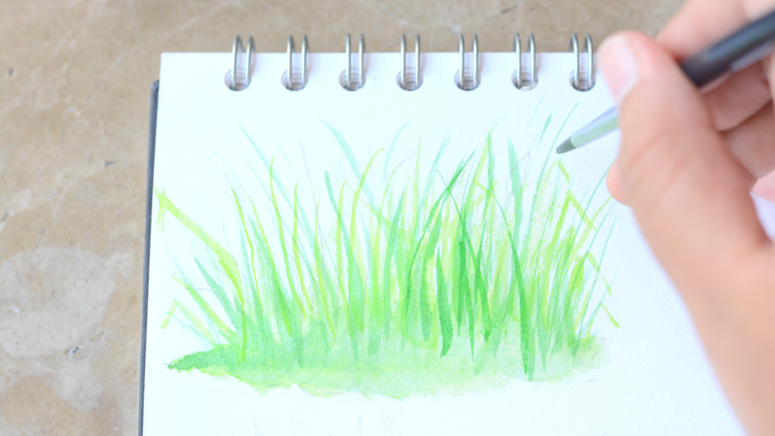 How to paint grass with watercolors - My Art Aspirations