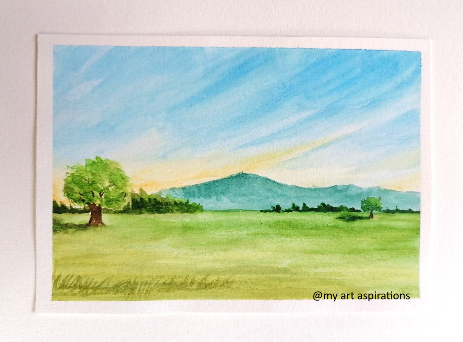 Easy Watercolor Landscape Ideas for Beginners - My Art Aspirations