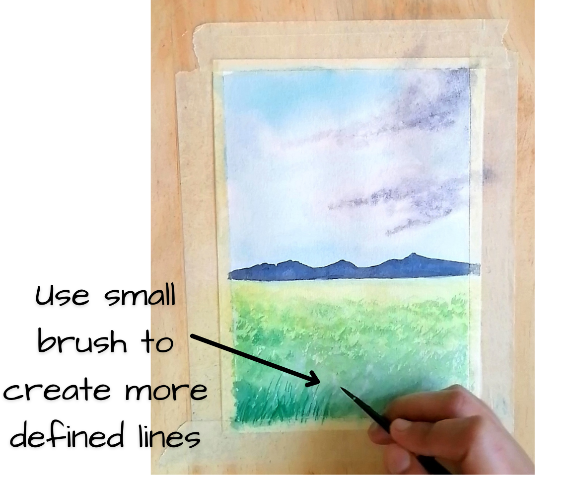 How to simple watercolor meadow for beginners - My Art Aspirations
