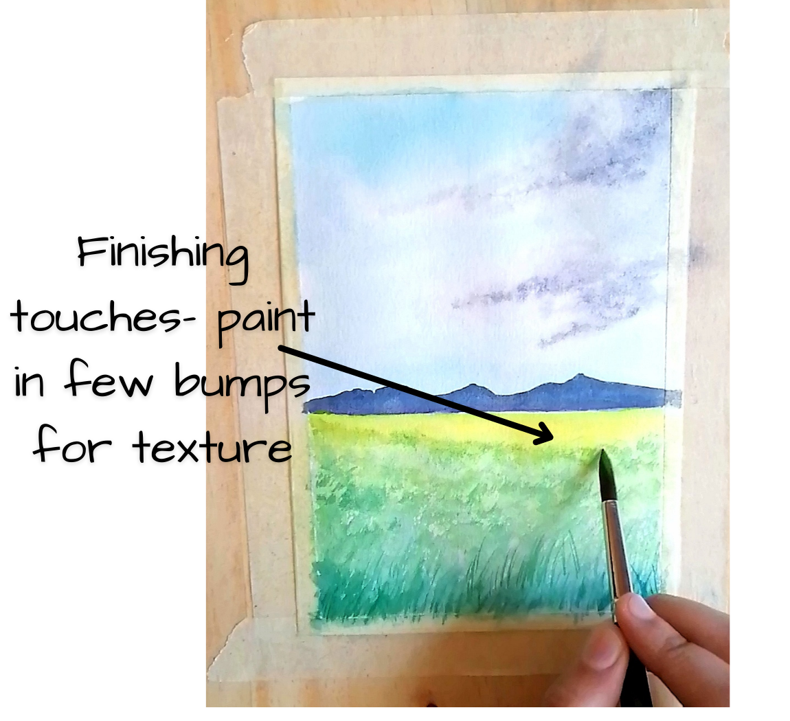 How to simple watercolor meadow for beginners - My Art Aspirations