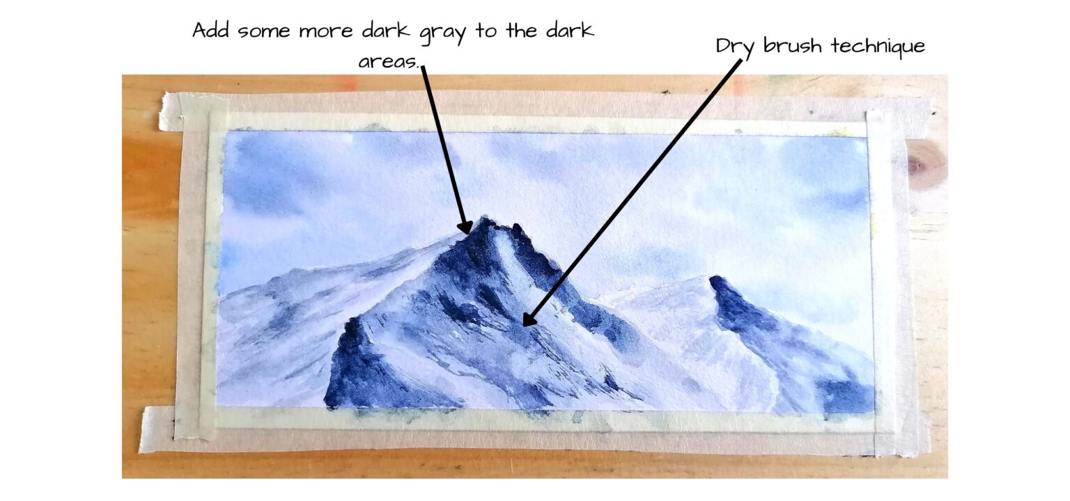 Simple Watercolor Mountain Tutorial for Beginners - My Art Aspirations