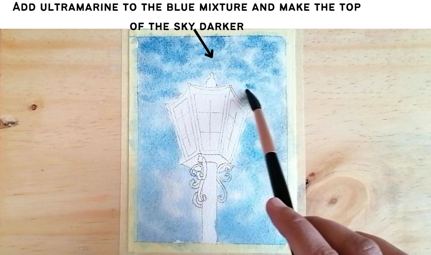 Easy Street Light Watercolor Painting Tutorial - My Art Aspirations