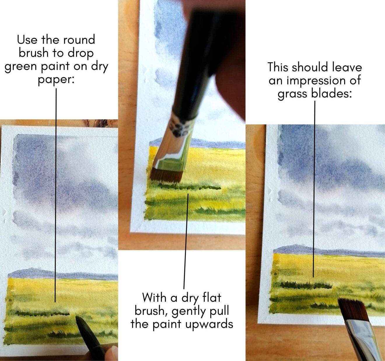 How to Paint a Watercolor Field Landscape for Beginners - My Art ...