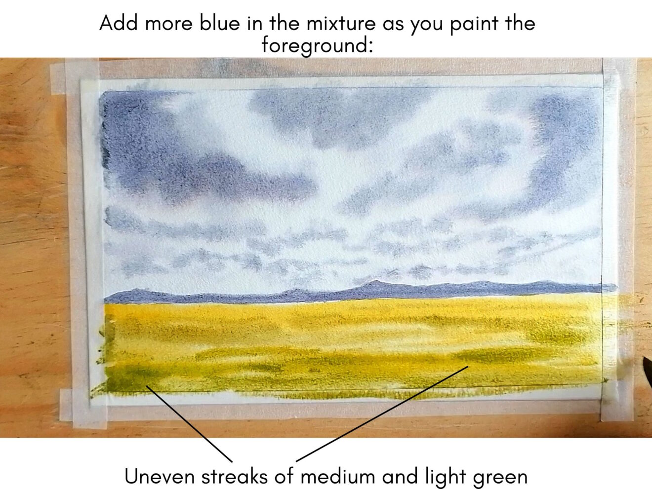 How to Paint a Watercolor Field Landscape for Beginners - My Art ...